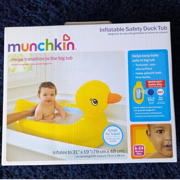 Munchkin | Toys | Nwt Munchkin Inflatable Safety Duck Tub | Poshmark